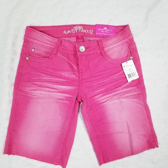 Almost Famous | Shorts | Nwt Almost Famous Pink Distressed Jean Shorts ...
